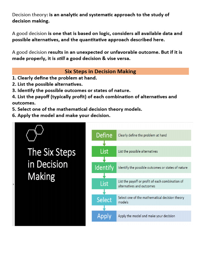 CH 2 Quantatative | PDF | Decision Theory | Decision Making