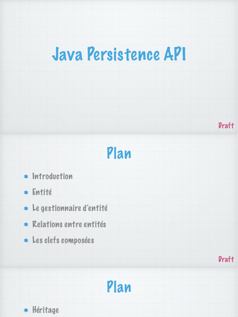 Java Persistence API: Draft | PDF | SQL | Java (Langage de programmation)