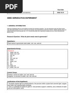 Seed Germination Report Sample (Easy) | PDF | Seedling | Seed