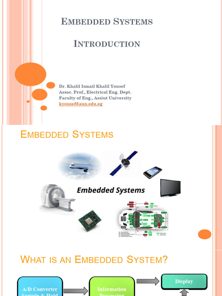 Embedded Systems - Lec 1 - Introduction | PDF