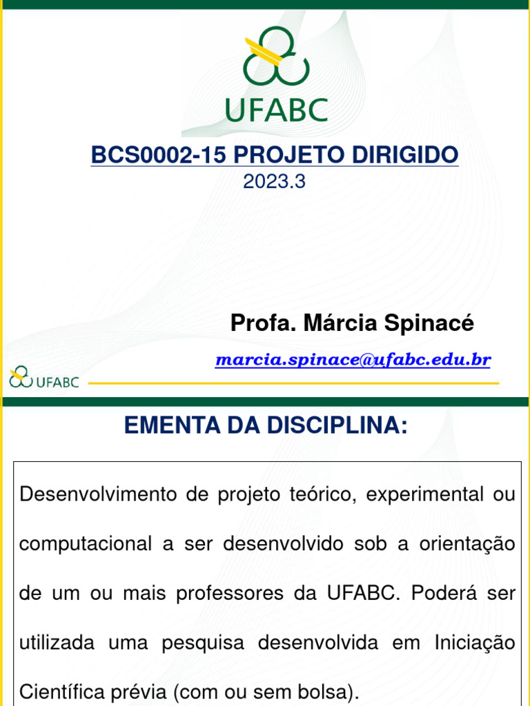 Aula 1 - Proj Dirig-2023.3 | PDF