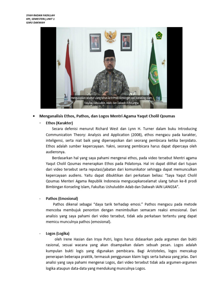 Menganalisis Ethos Pathos Dan Logos Pdf
