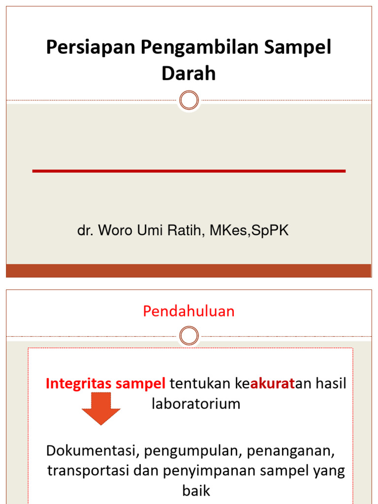 Panduan Pengambilan Sampel Darah Efektif | PDF