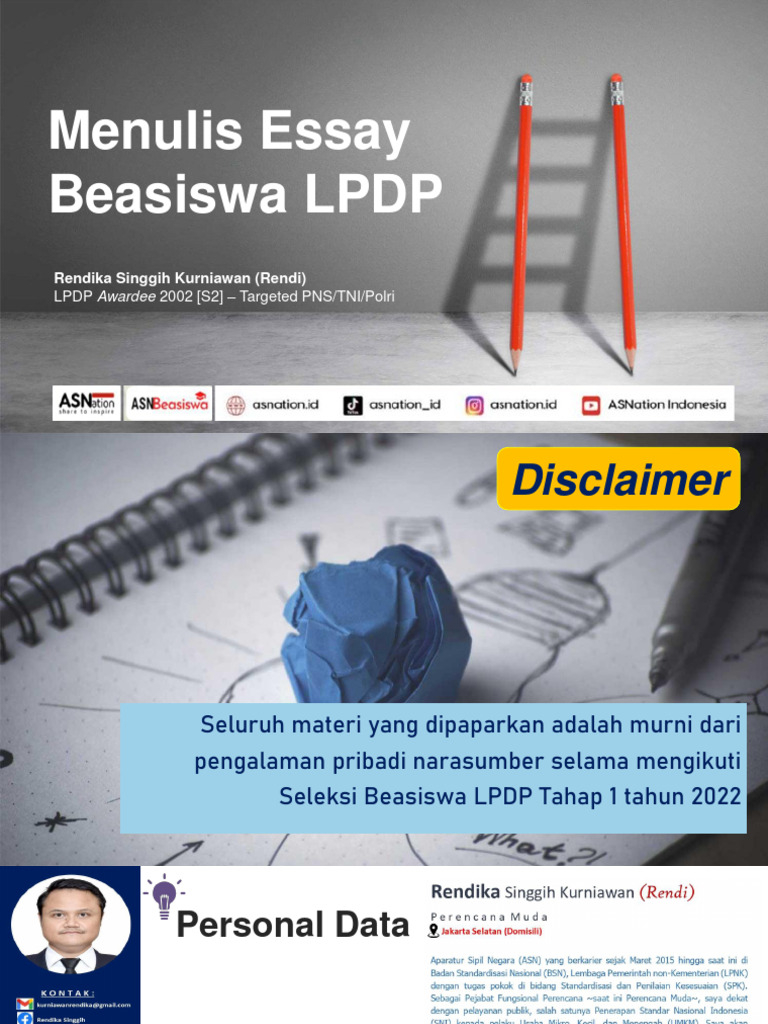 Sharing Menulis Essay LPDP ASNBeasiswa 12022023 | PDF