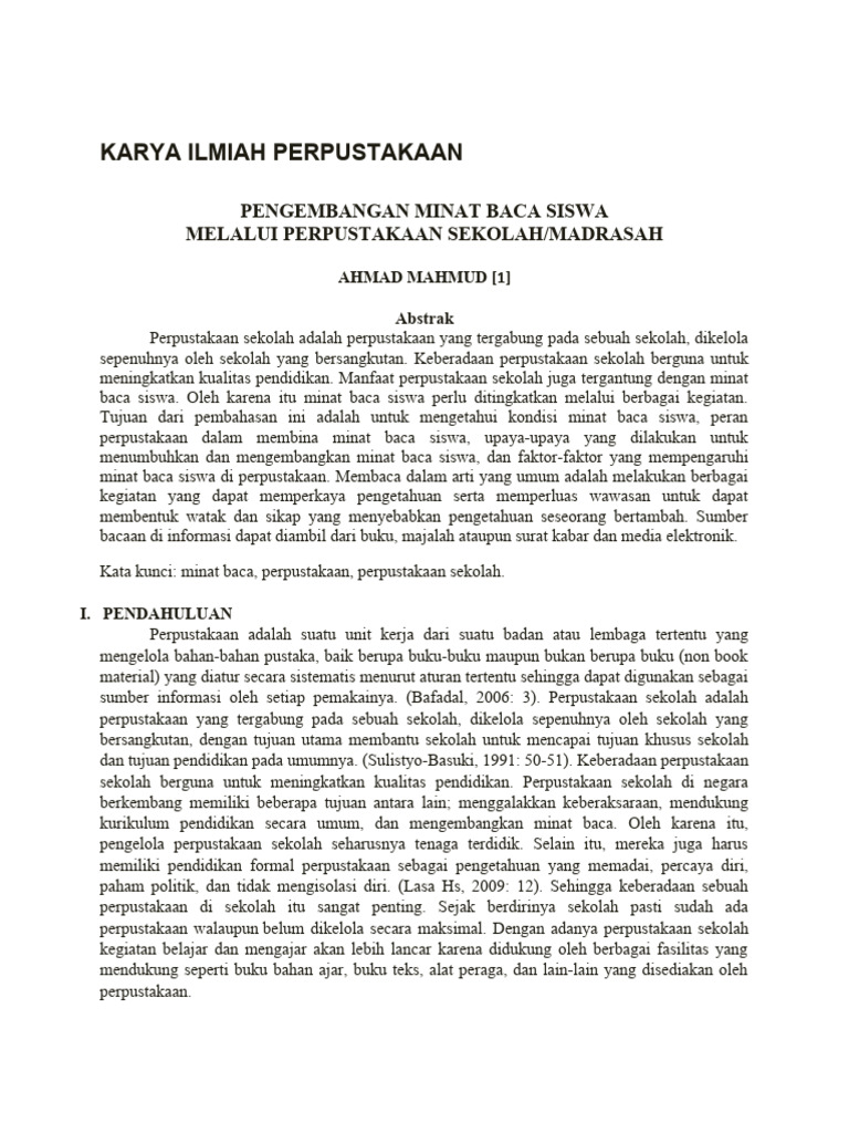 Pengembangan Minat Baca Siswa | PDF