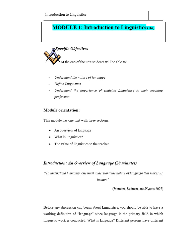 Lingis Mod 1 | PDF | Language Arts & Discipline