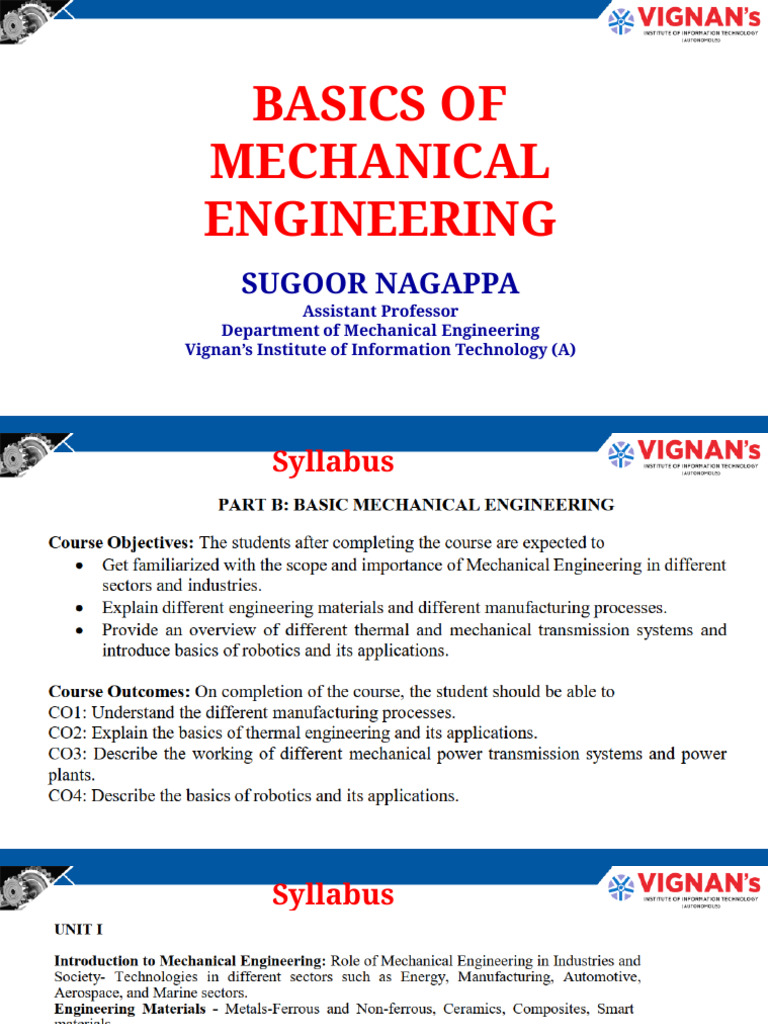 BME Unit - I Intro ME and Engineering Materials | PDF | Composite Material | Steel