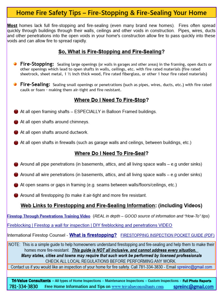 TIP SHEETS - Fire-Stopping & Fire-Sealing - WWW - Trivalueconsultants ...