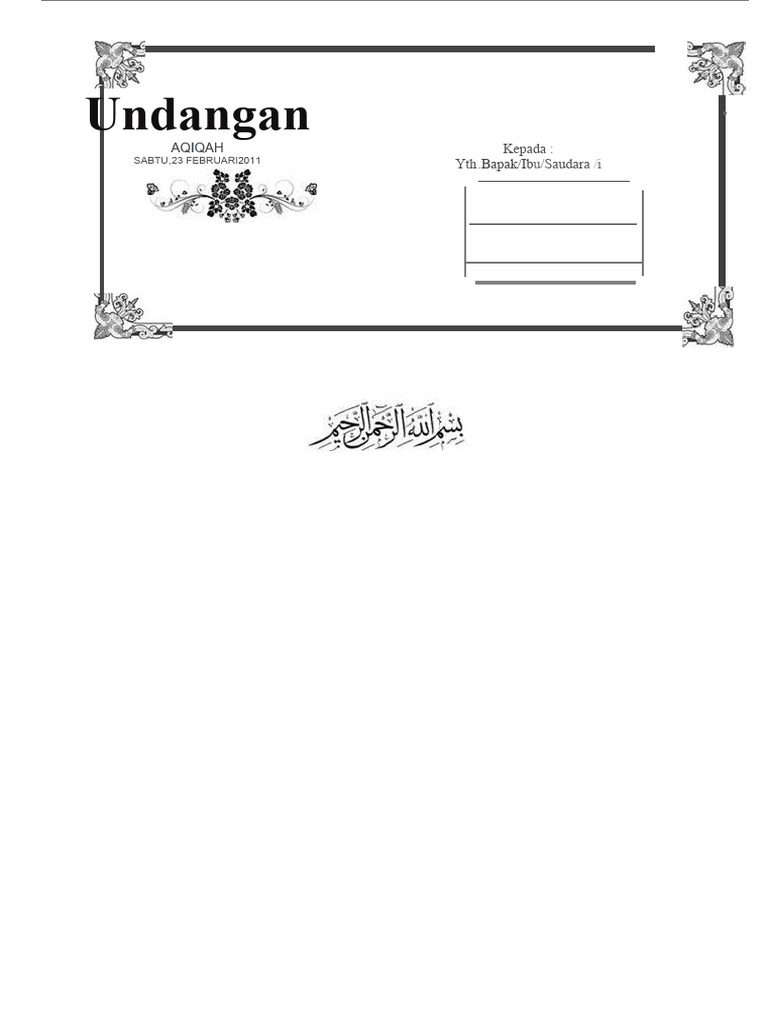 Terbaru 22+ Download Bingkai Undangan Word | PDF