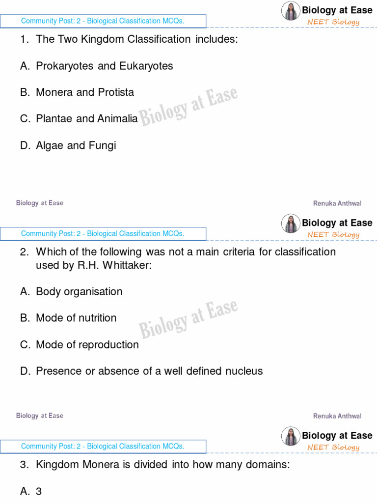 Community Post-2 Biological Classification | PDF