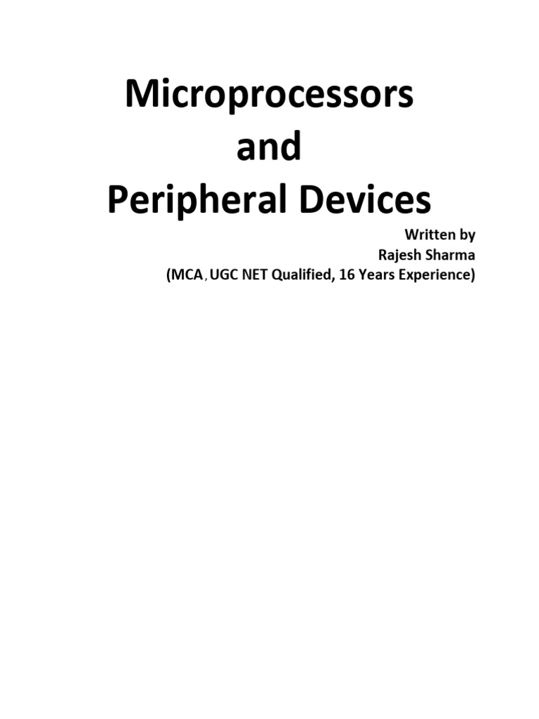 Microprocessors And Peripheral Devices Pdf Notes Pdf Central