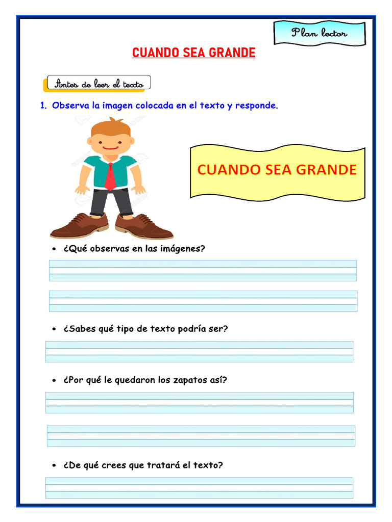 E11 s2 Ficha d4 Plan Lector Cuandos Ea Grande | PDF