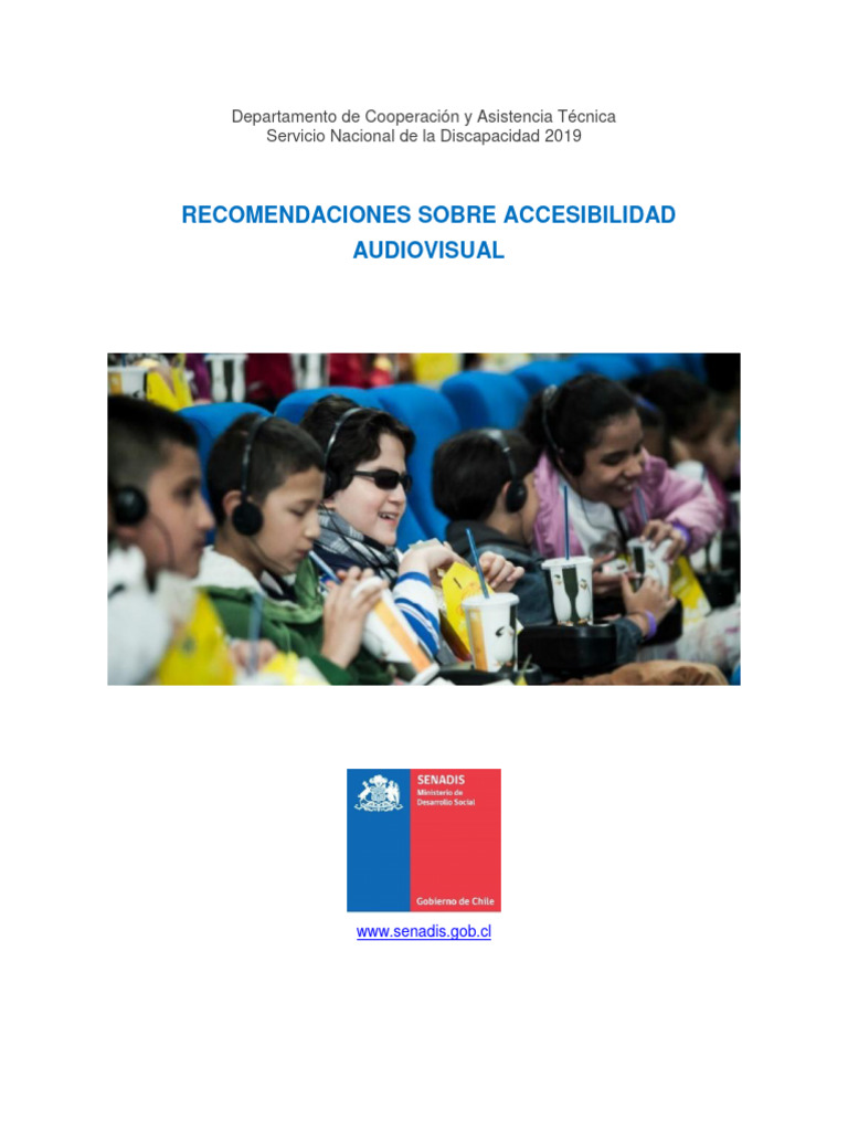 Recomendaciones Sobre Accesibilidad Audiovisual Senadis | PDF | Invalidez | Televisión