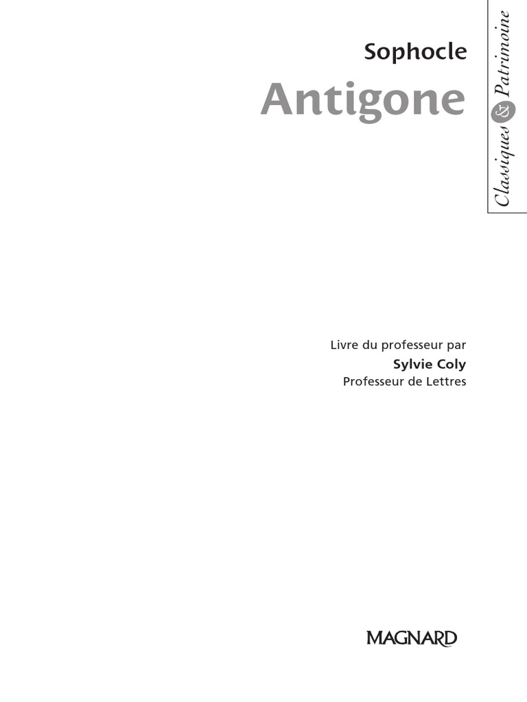 Sophocle Antigone Analyse | PDF