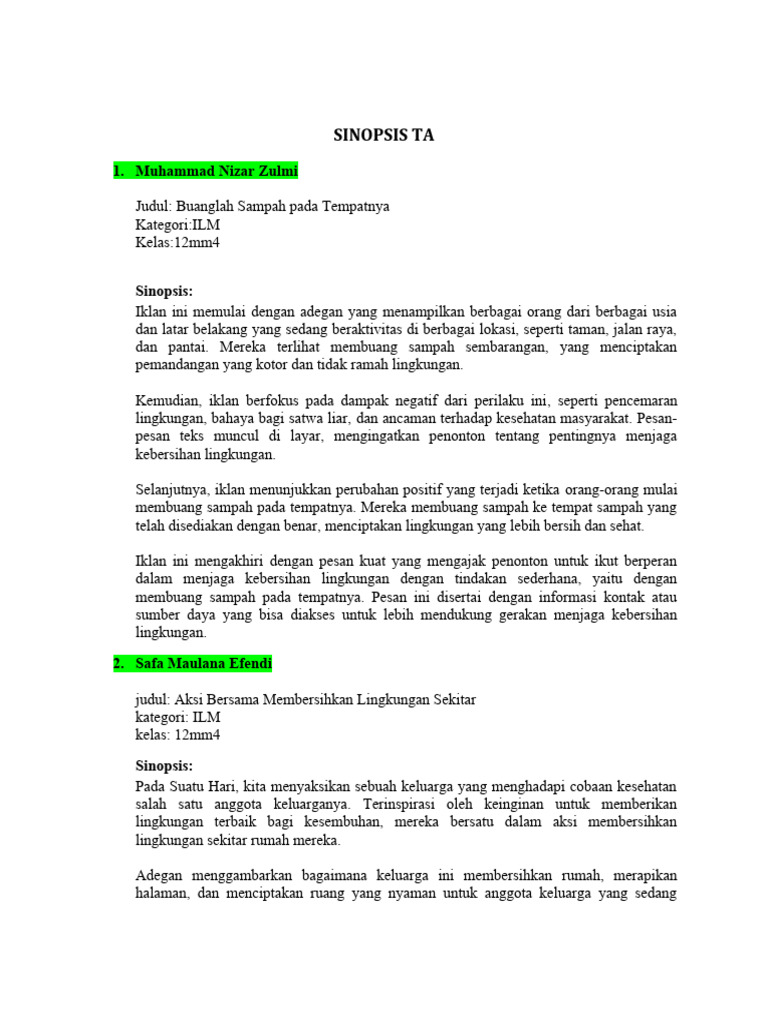 SINOPSIS | PDF