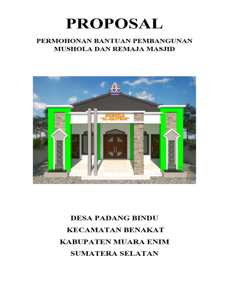 Proposal Mushola Dan Remaja Masjid | PDF