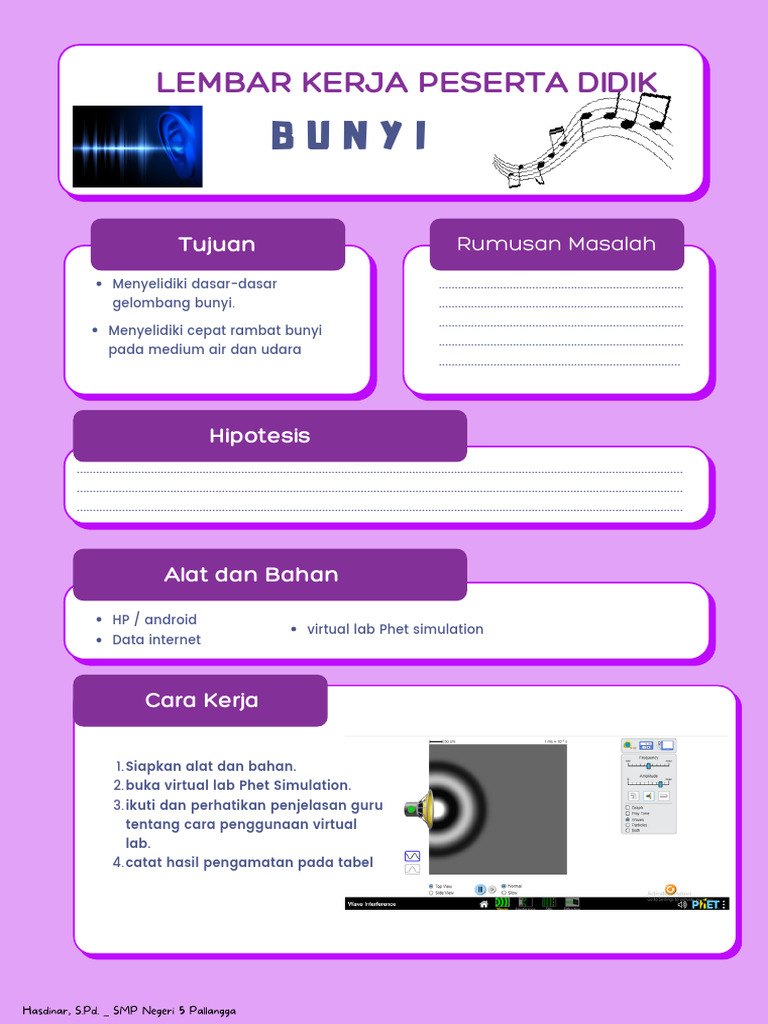 LKPD Bunyi 1 | PDF | Teknologi & Rekayasa