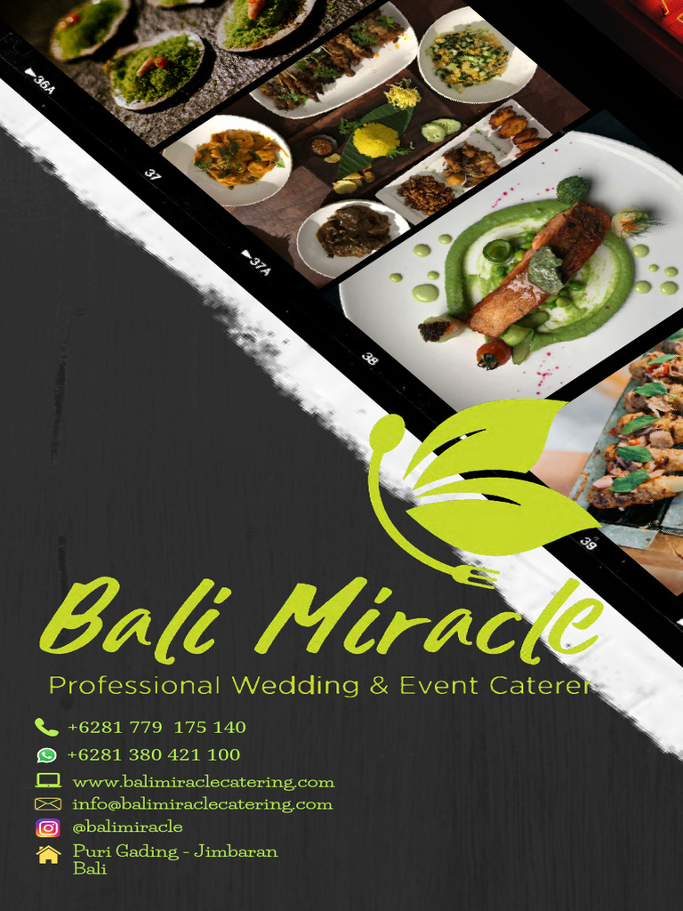 Canape Menu Bali Miracle 2023 | PDF | Drink | Salad