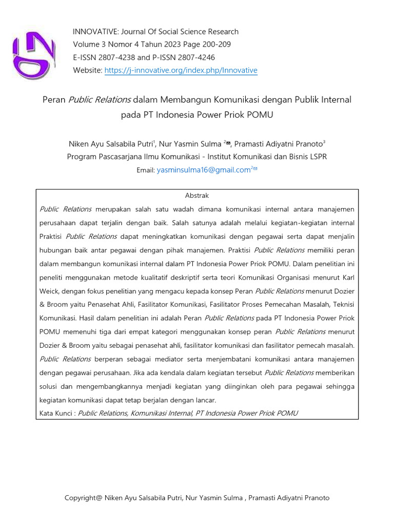 Peran Public Relations Dalam Membangun Komunikasi Dengan Publik ...