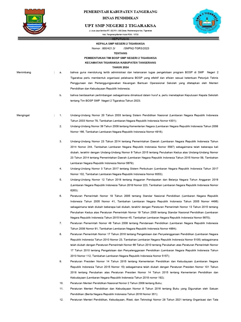 3 SK Tim Bosp Tahun 2024 | PDF