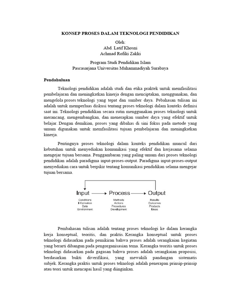 Konsep Proses Dalam TP | PDF
