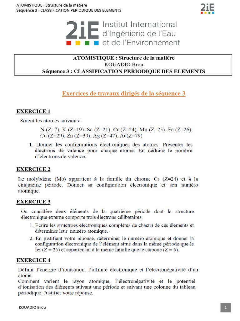 TD Séquence 3 | PDF