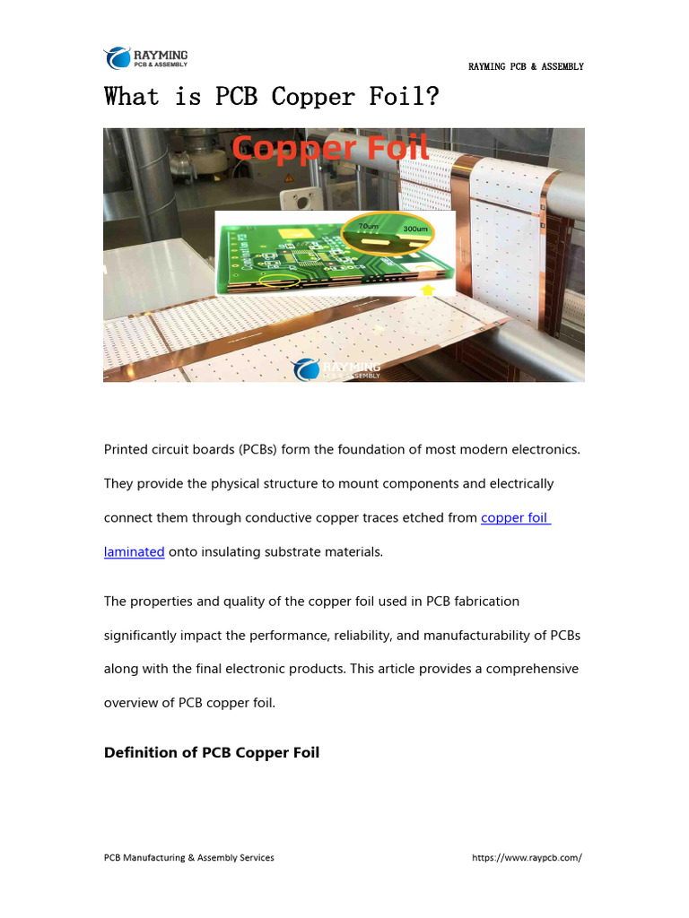 What Is PCB Copper Foil | PDF | Printed Circuit Board | Rolling (Metalworking)