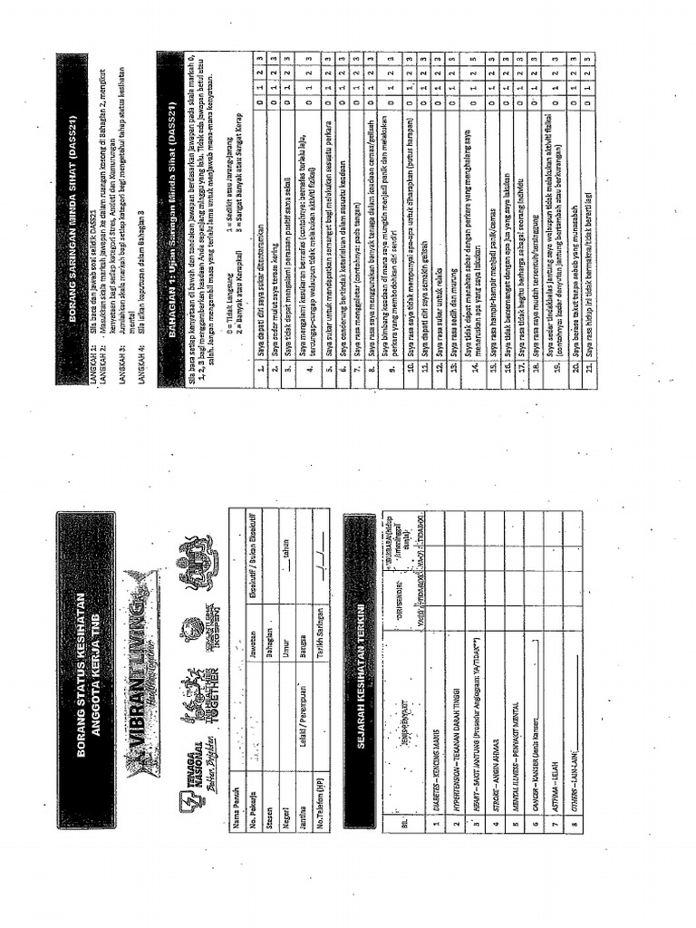 Borang Saringan Kesihatan | PDF