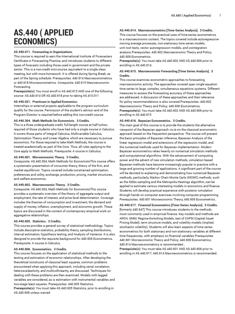 Applied Economics | PDF