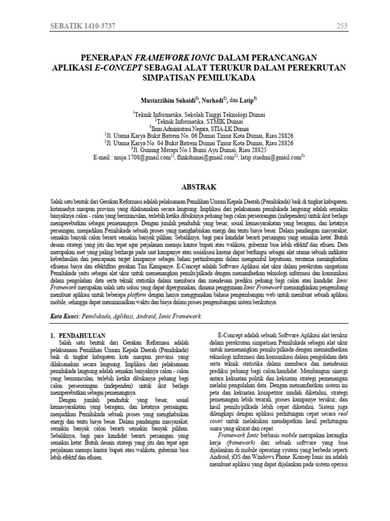 Kerangka Ionic | PDF