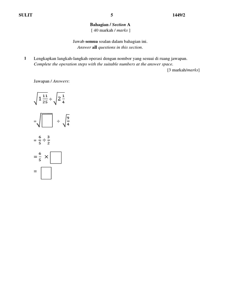2022 Melaka Maths K2 | PDF