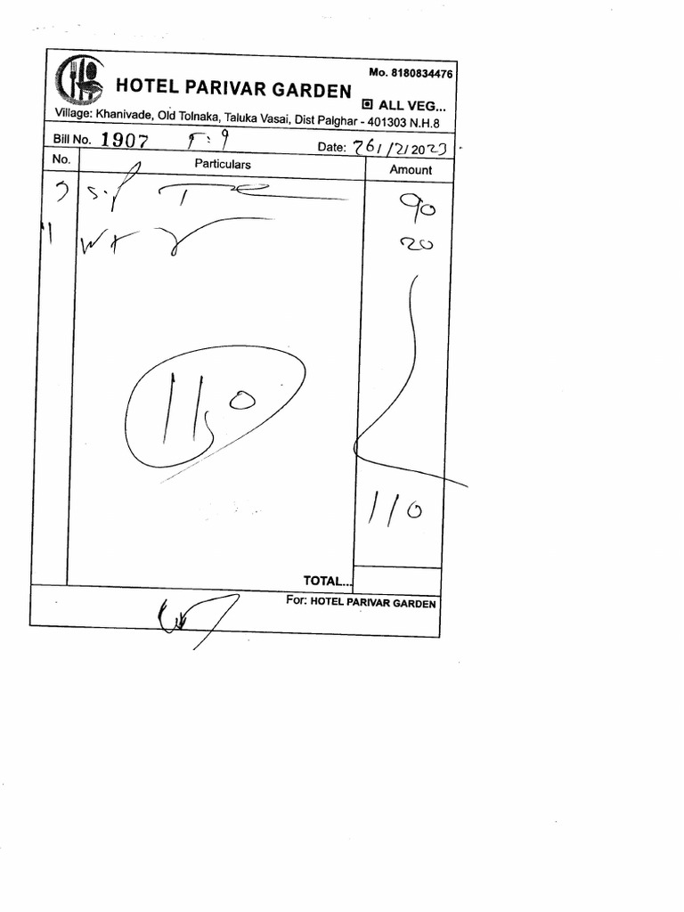 Breakfast Bill | PDF