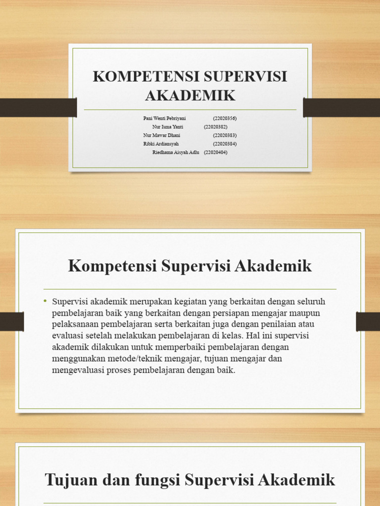 Kompetensi Supervisi Akademik | PDF