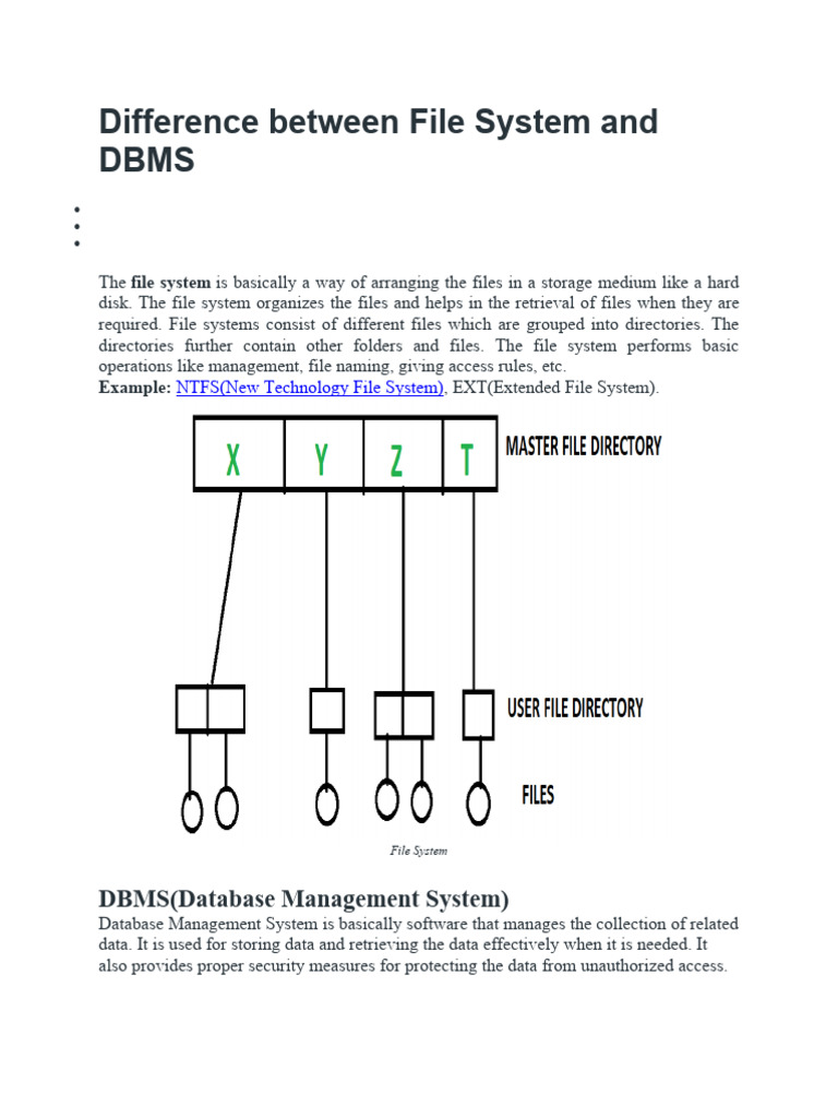 File System Vs Database | PDF | Databases | File System