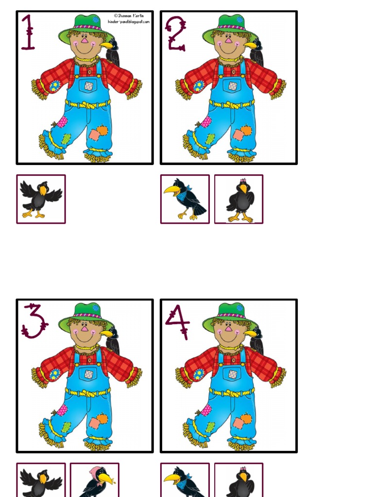 Scarecrow-Crow Number Matching | PDF