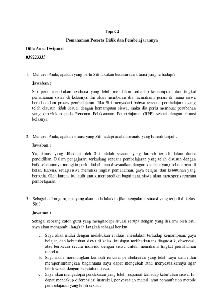 Topik 2 - Elaborasi Pemahaman - PPDP | PDF | Karier & Perkembangan | Kesehatan Holistik