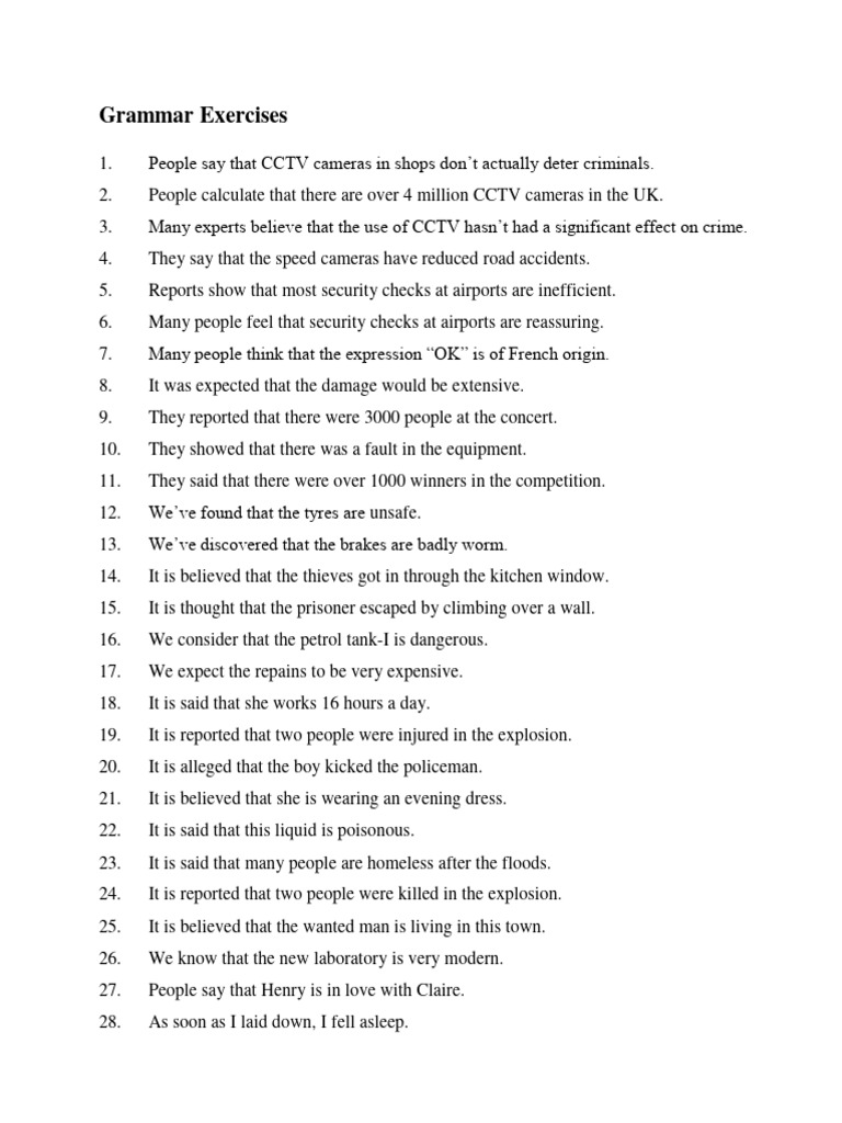 Grammar Exercises | PDF Grammar Exercises | PDF