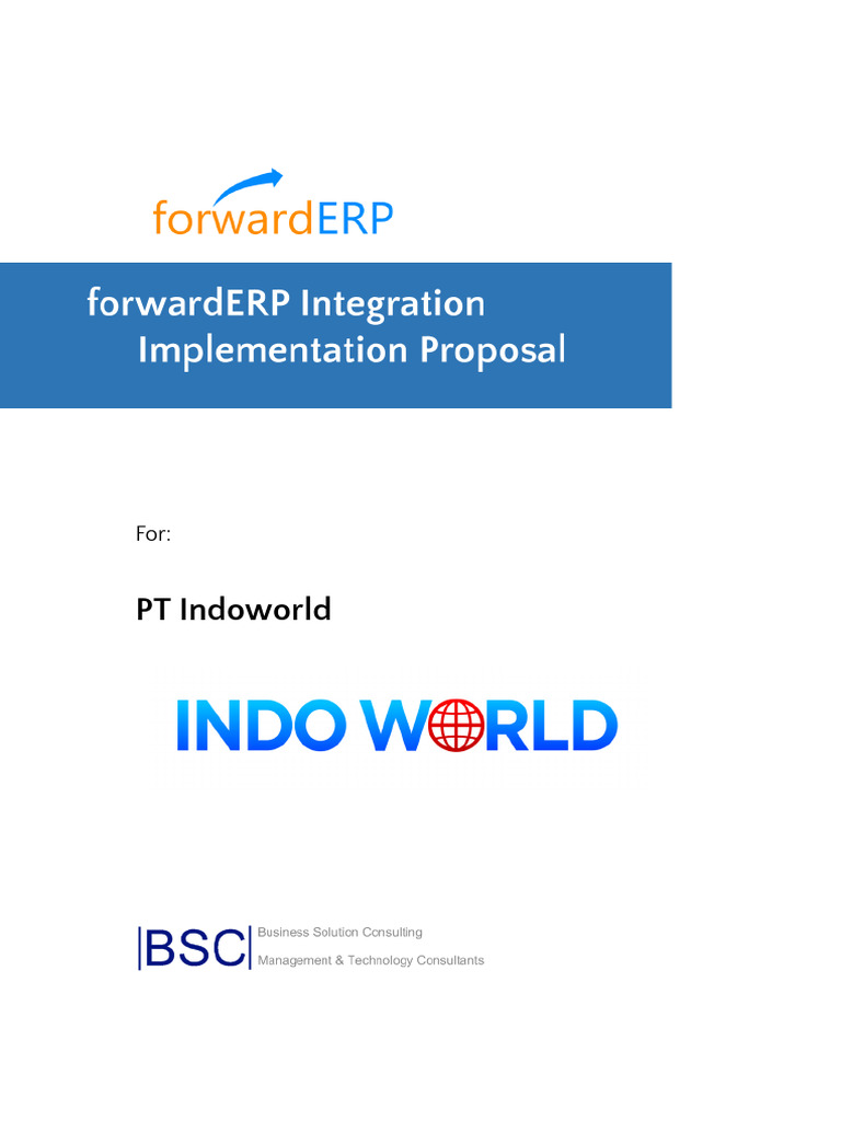 Indoworld - forwardERP Integration Implementation Proposal | PDF ...