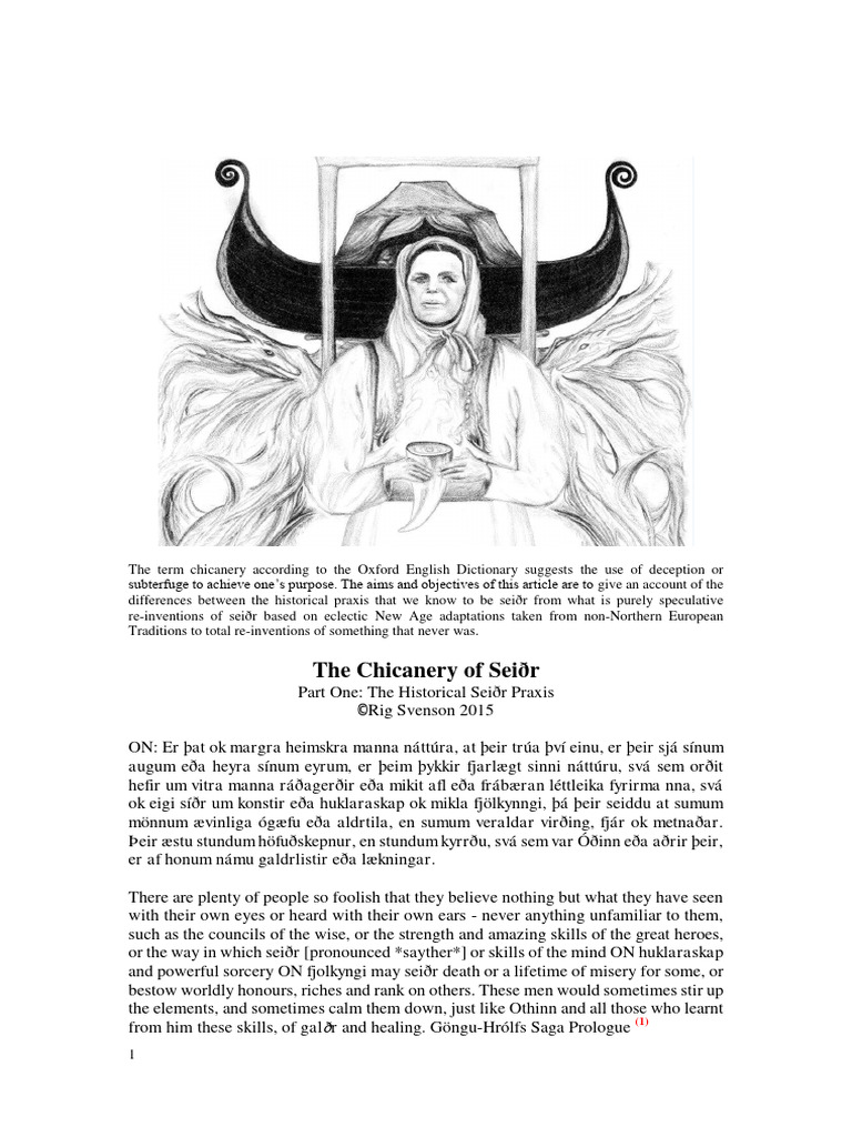The Chicanery of Seidr | PDF | Social Science