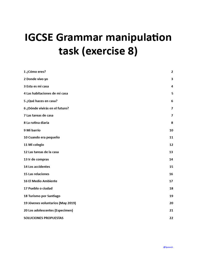 Igcse Grammar Manipulation Tasks Pdf