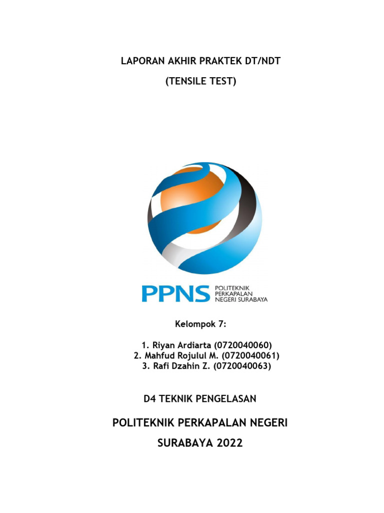 Laporan Akhir Uji Tarik Dan Uji Kekerasan Kel (7) - 060 - Riyan ... Laporan Akhir Uji Tarik Dan Uji Kekerasan Kel (7) - 060 - Riyan ...