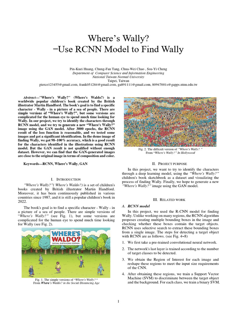 Where's Wally | PDF | Support Vector Machine | Statistics
