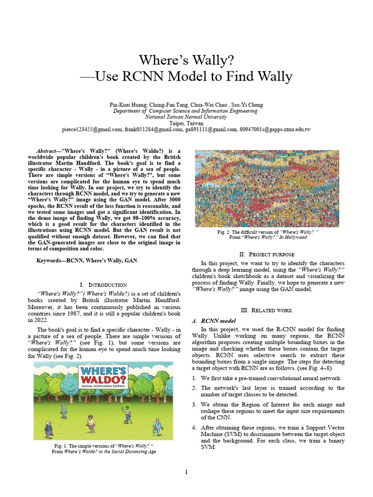 Where's Wally | PDF | Support Vector Machine | Algorithms