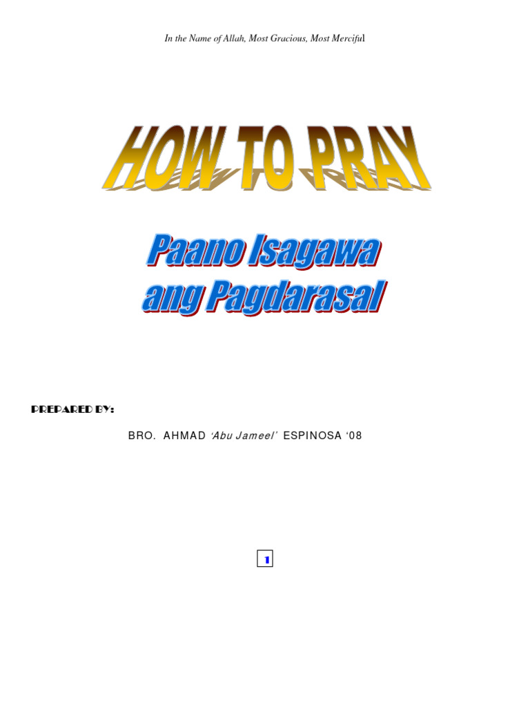 HOW TO PRAY in Tagalog | PDF