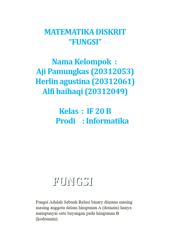 Matdis Fungsi | PDF