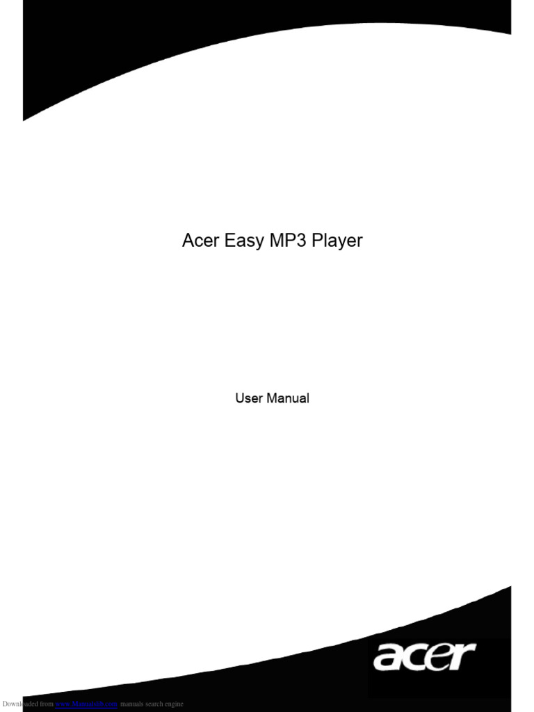 Easy mp3 Player User Manual | PDF | Usb | Microsoft Windows