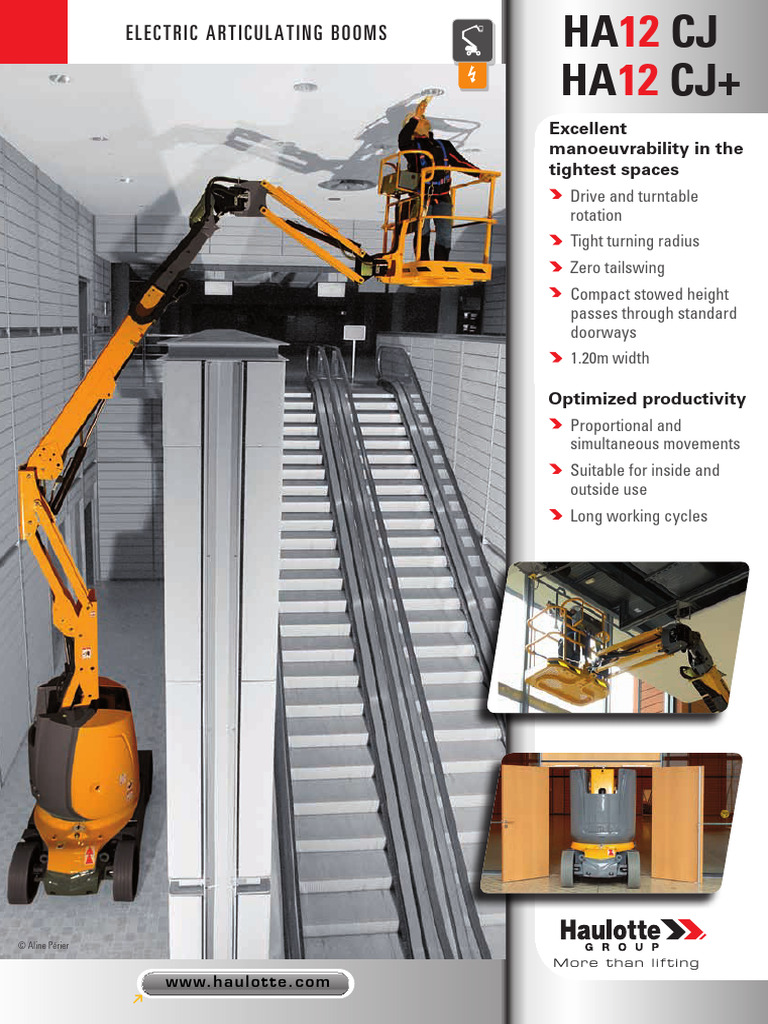 Haulotte HA12CJ Electric Articulating Boom | PDF | Automotive ...
