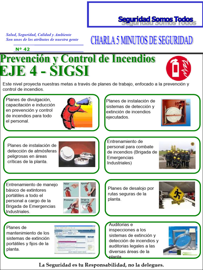 Charla de Prevencion y Control de Incendios | PDF