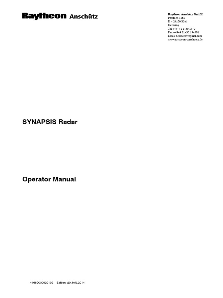 4166 Synapsis Radar | PDF | Radar | Electromagnetic Interference