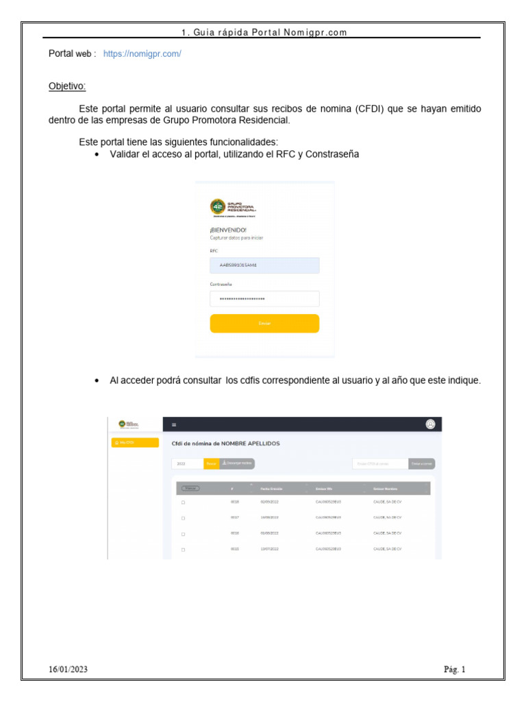 Guia Portal Nomigpr Usuarios | PDF